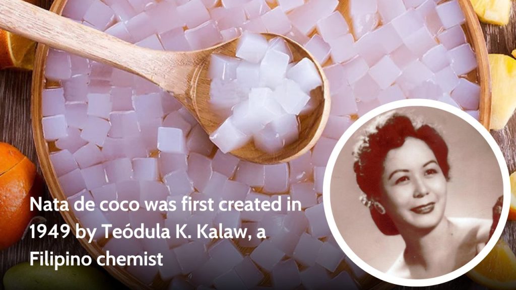 Nata de coco with juice