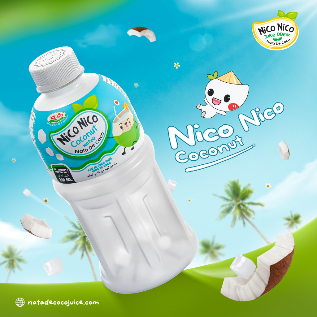 Nata de coco with coconut water
