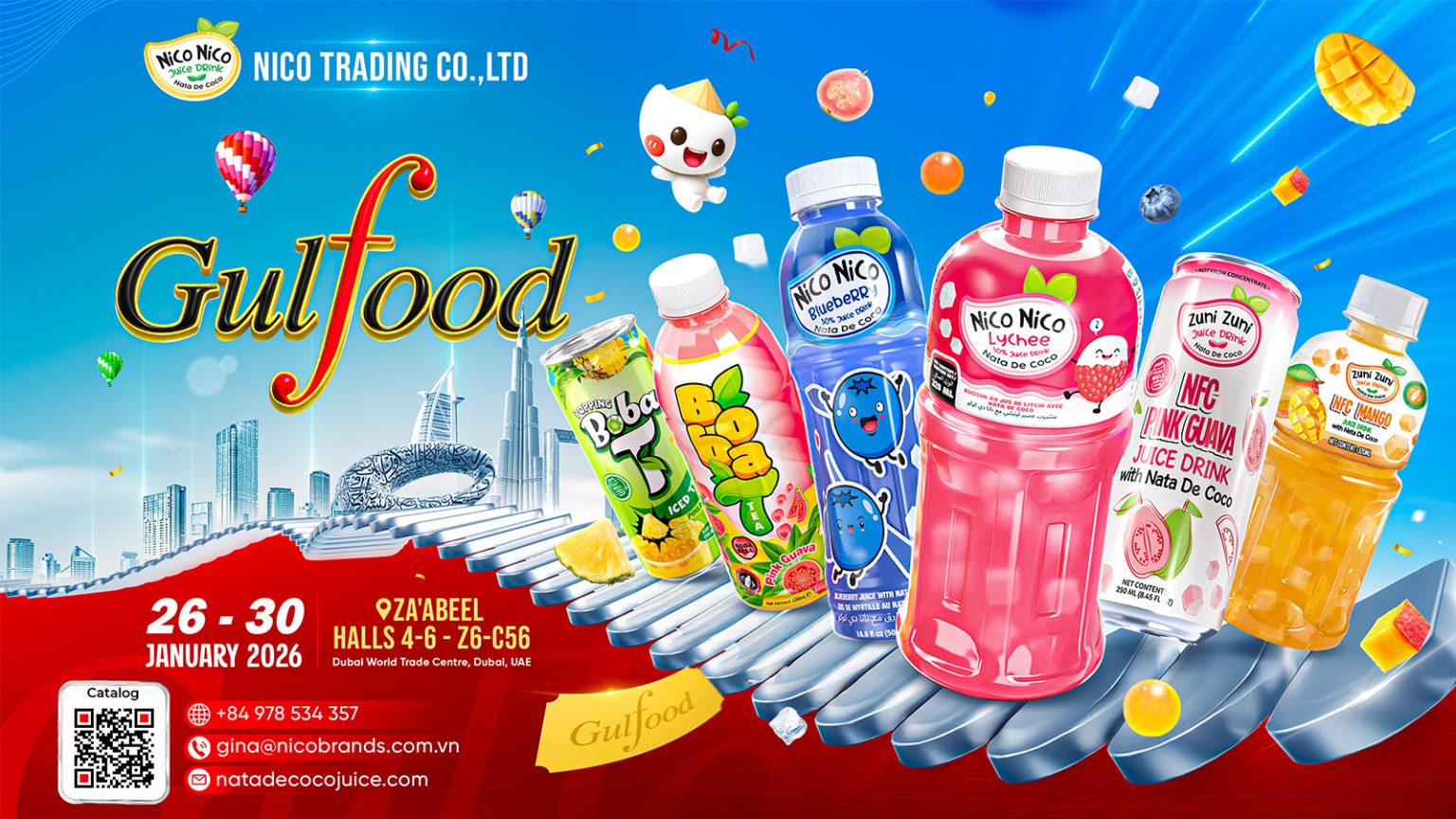 Gulfood 2026 Dubai – Nico Brings Fresh Tropical Energy to Booth Z6-C56